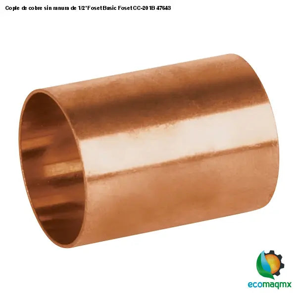 Ecomaqmx - Cople de cobre sin ranura de 1/2’ Foset Basic Foset CC-201B ...