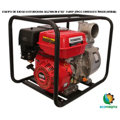 Ecomaqmx - EQUIPO DE RIEGO MOTOBOMBA QGZ100-30 4X4 11.0HP 270CC SWISSMEX 709235 | Ecomaqmx ...