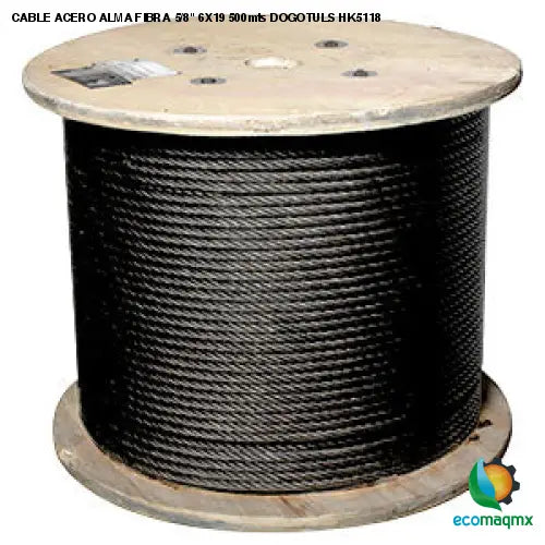 Ecomaqmx - CABLE ACERO ALMA FIBRA 5/8’ 6X19 500mts DOGOTULS HK5118 ...