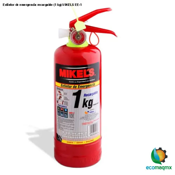 Ecomaqmx Extintor De Emergencia Recargable 1 Kg Mikels Ee 1
