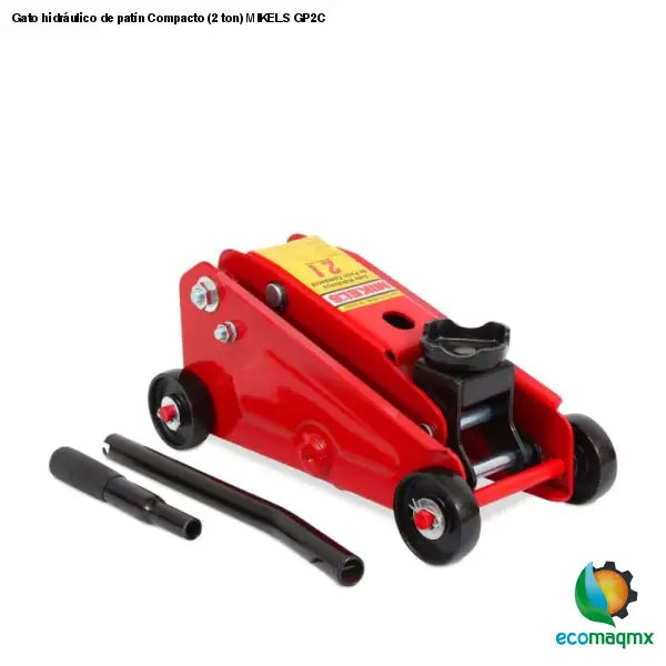 Ecomaqmx Gato Hidráulico De Patín Compacto 2 Ton Mikels Gp2c
