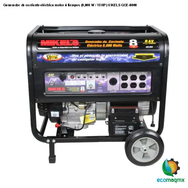Ecomaqmx Generador De Corriente Eléctrica Motor 4 Tiempos 8000 W