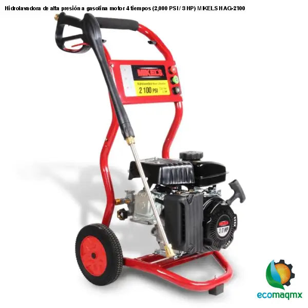 Ecomaqmx Hidrolavadora De Alta Presión A Gasolina Motor 4 Tiempos