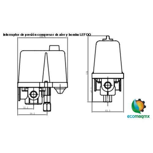 Ecomaqmx Interruptor De Presión Compresor De Aire Y Bomba Lefoo