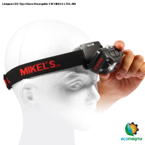 Ecomaqmx Lámpara Led Tipo Minero Recargable 5 W Mikels Ltml 300