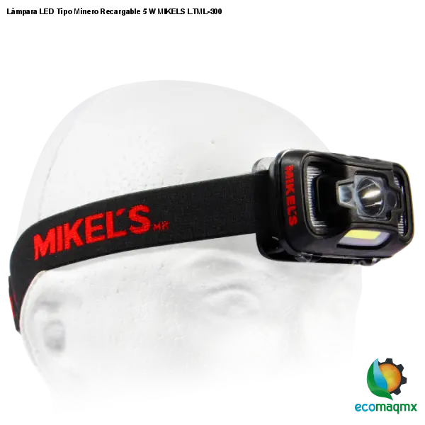 Ecomaqmx Lámpara Led Tipo Minero Recargable 5 W Mikels Ltml 300