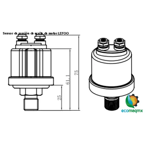 Ecomaqmx Sensor De Presión De Aceite De Motor Lefoo Ecomaqmx